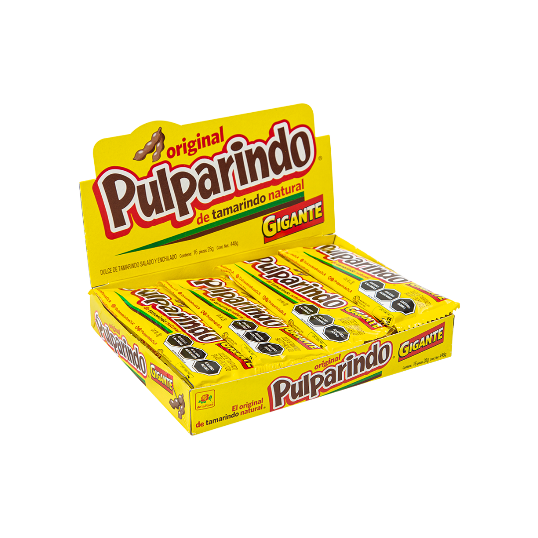 Pulparindo Original Gigante 16 piezas de 28 grs – Tienda de la Rosa®