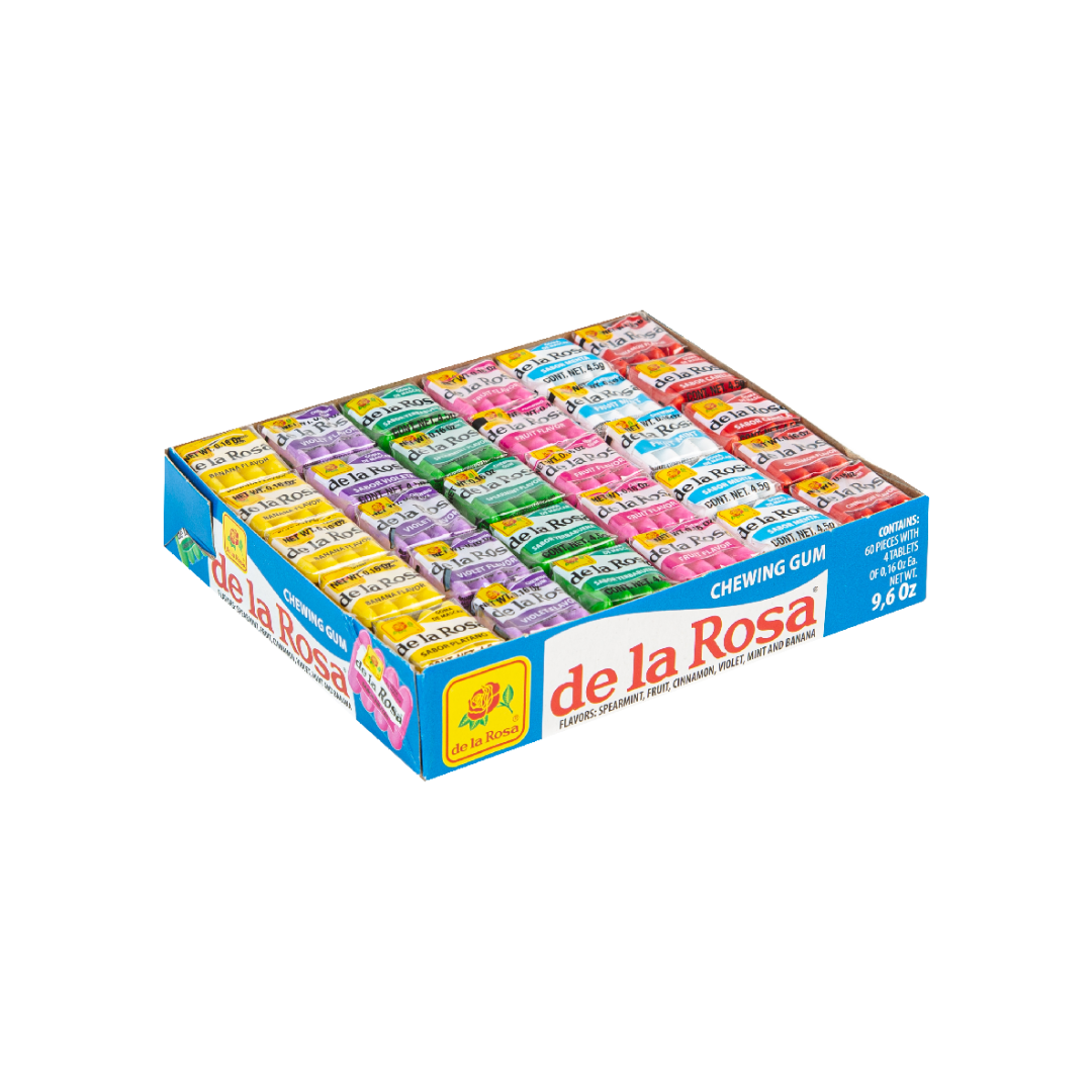 Chicle Cuatro Pastillas de Colores - De la Rosa – Tienda de la Rosa®